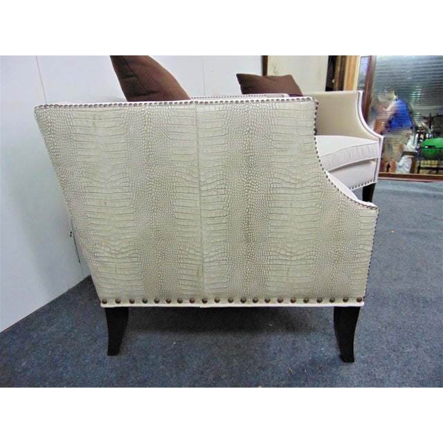 Bernhardt Modern Design Leather & Velvet Club Chairs - a Pair | Chairish