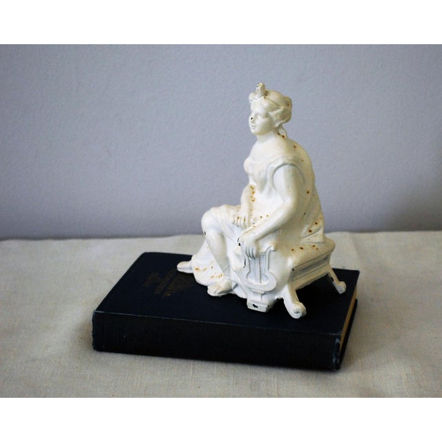 Antique Neoclassical Clock Topper Statue of Woman | Chairish