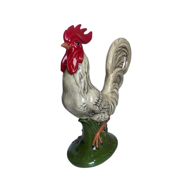 Large Vintage Holland Mold Ceramic Rooster Statue, Circa 1950 | Chairish