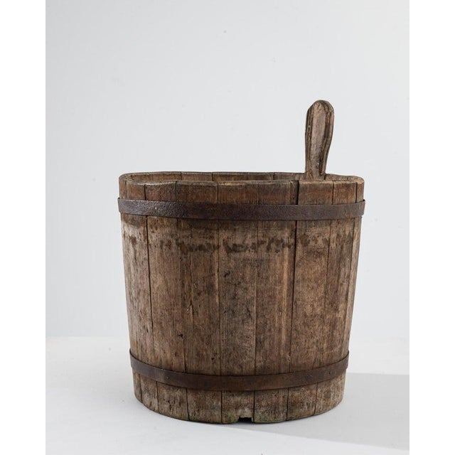 19th Century European Wooden Bucket | Chairish