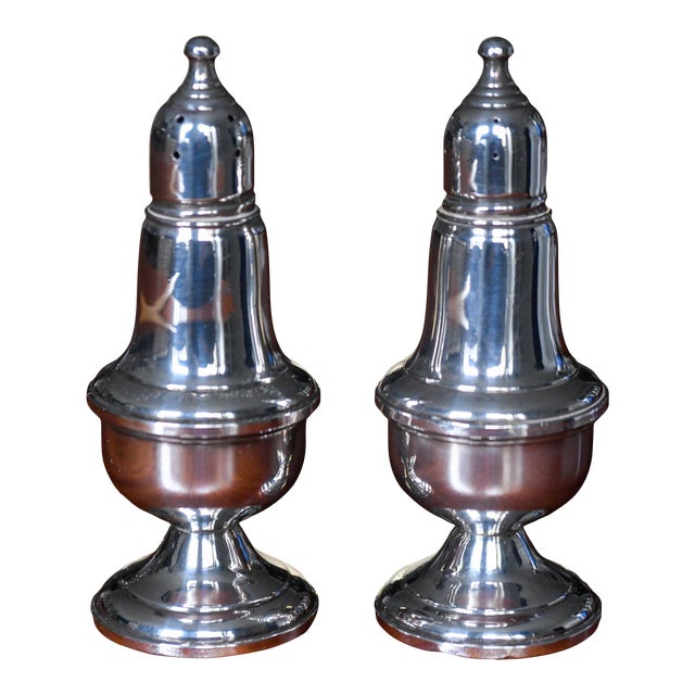 Mid Century Sterling Silver Salt and Pepper Shakers Strawbridge and ...