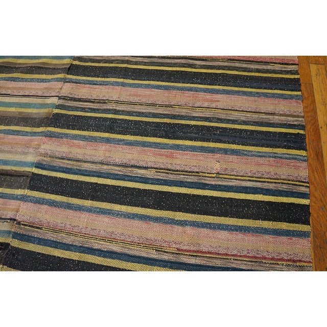 Antique Stripe Rag Rug | Chairish