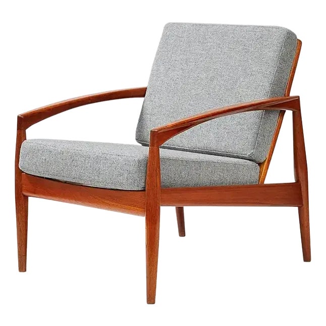 Kai Kristiansen Paper Knife Chair Teak, Grey | Chairish