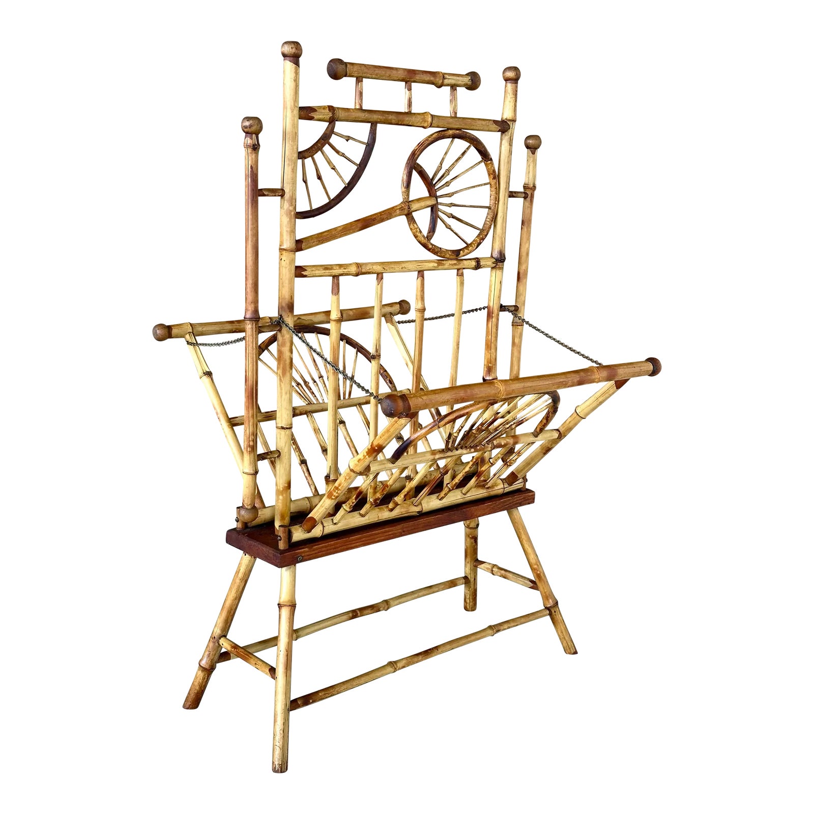 Early 20th Century English Bamboo Aesthetic Movement Fold Up Magazine ...