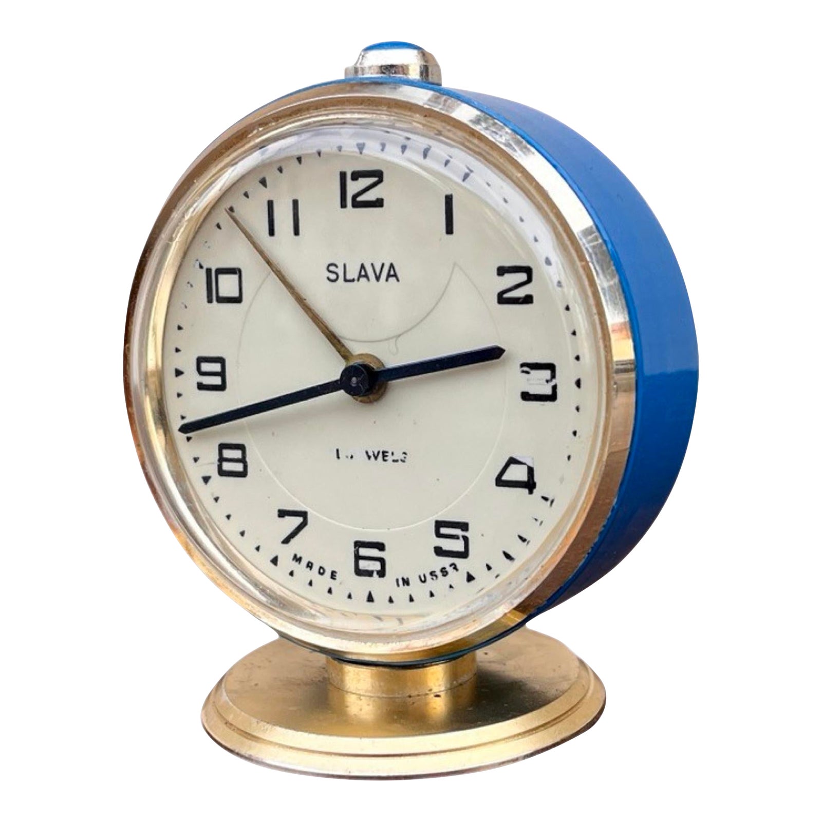 Beautiful Slava Mechanical Alarm Clock, Made in the Ussr, 1960s. | Chairish