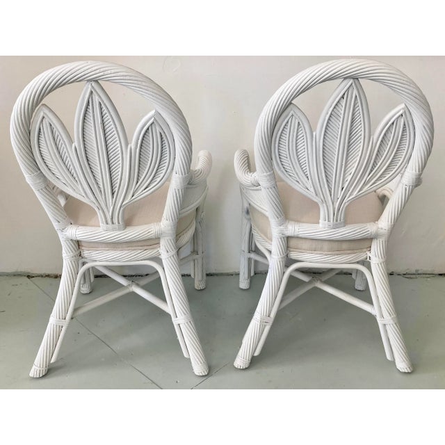 Gabriella Crespi Pencil Reed Rattan Arm Chairs - a Pair | Chairish