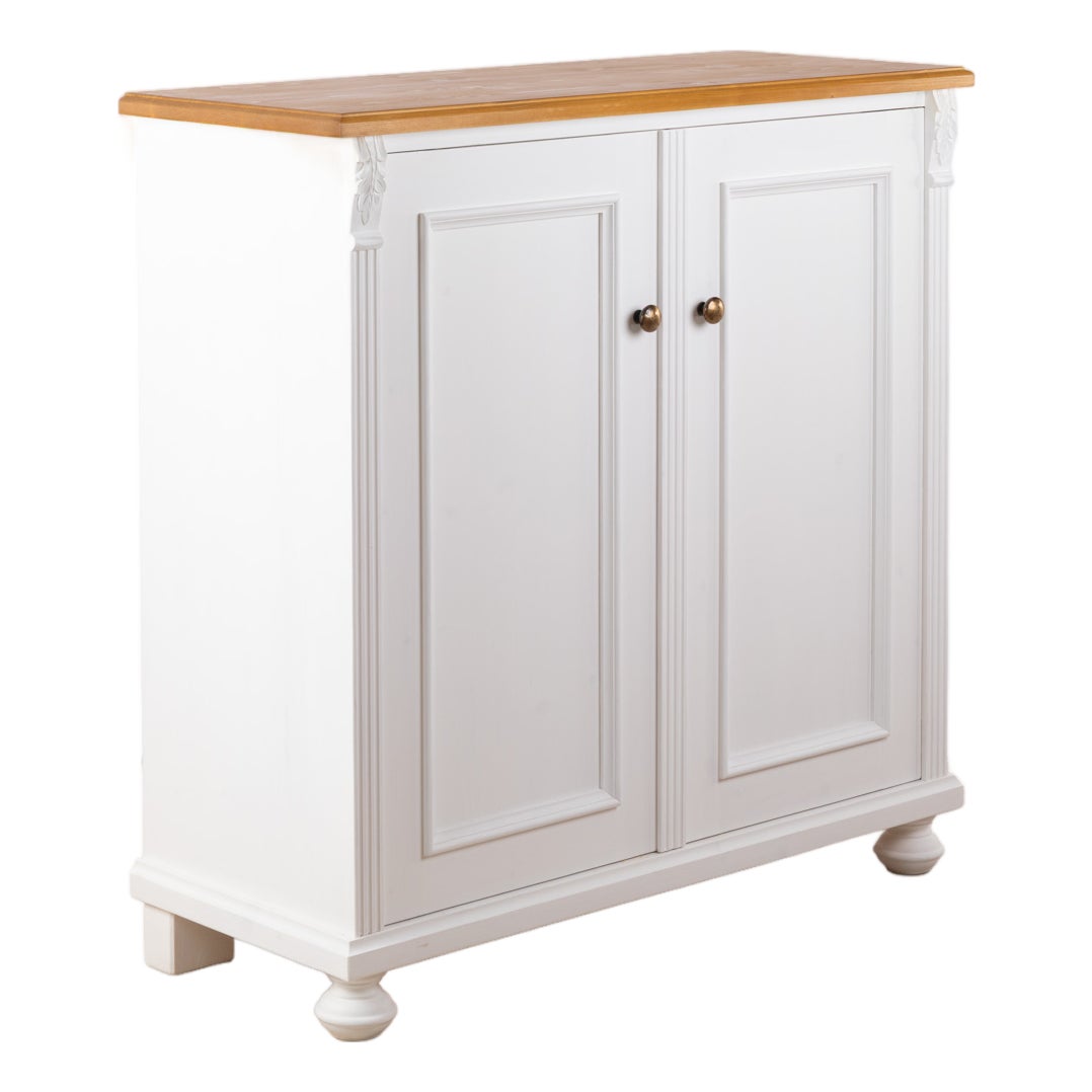 WH65 White Lacquered Buffet in Softwood by Zeitlos By Drozd | Chairish