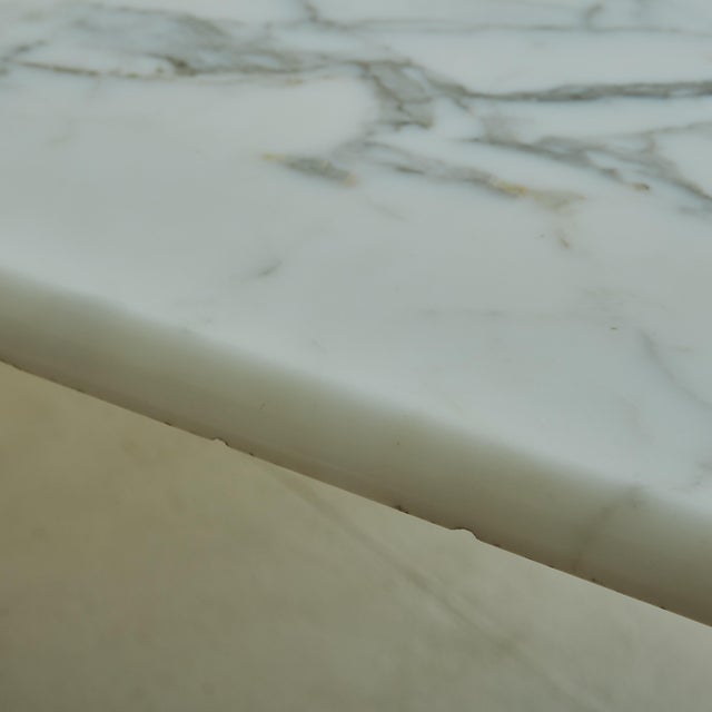 High Table With Calacatta Marble Top by Joseph D’Urso for Knoll, 1990s | Chairish