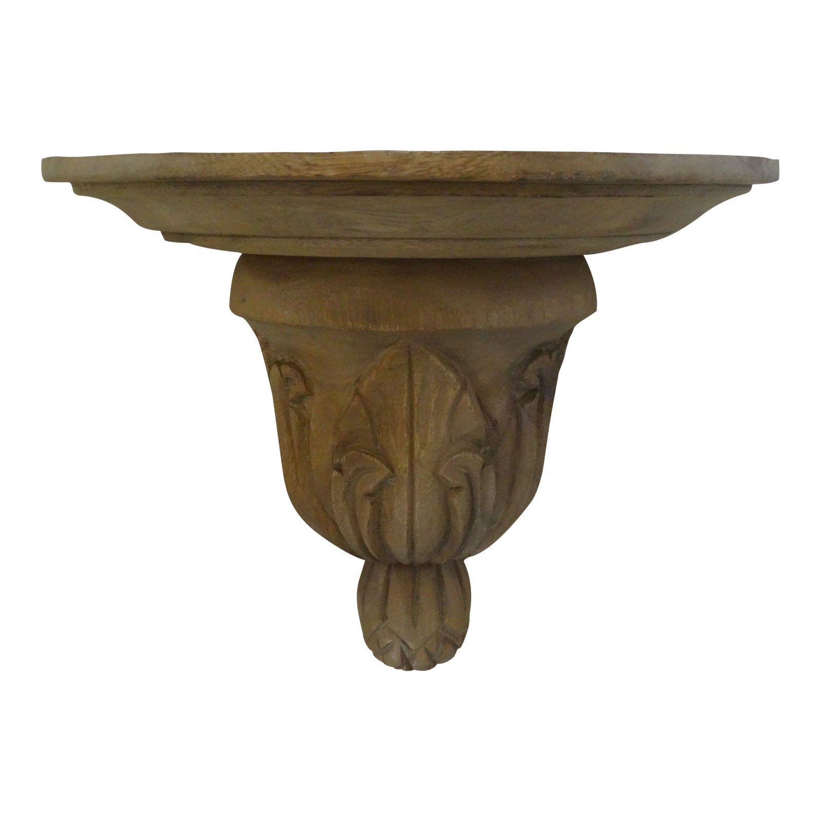 Late 20th Century Carved Wood Wall Bracket | Chairish