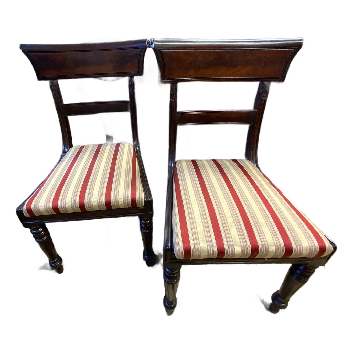 19th Century Pair English Regency Side Chairs | Chairish