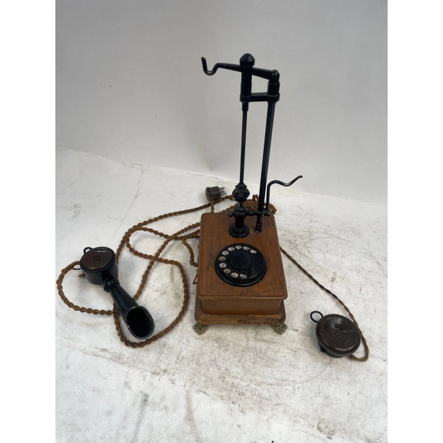 Vintage Rotary Telephone in Wood, 1950s | Chairish