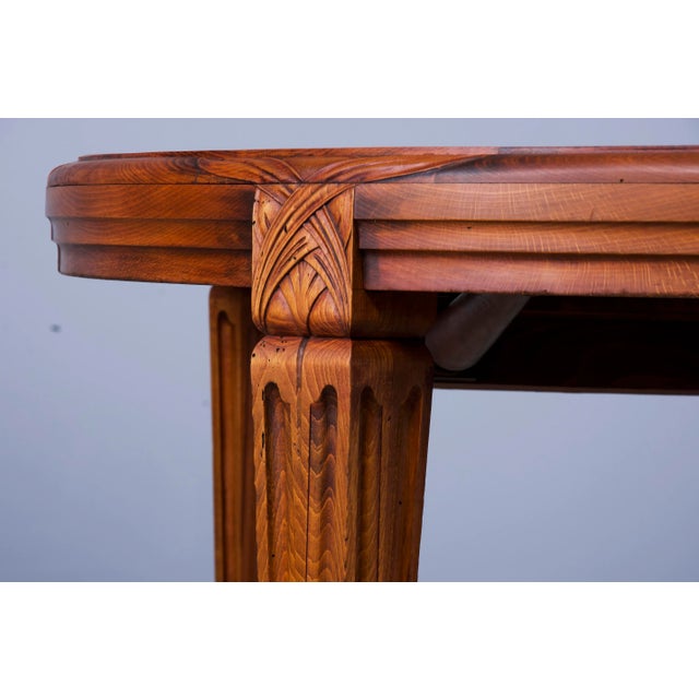 French Neoclassical Style Extendable Maple Dining Table | Chairish