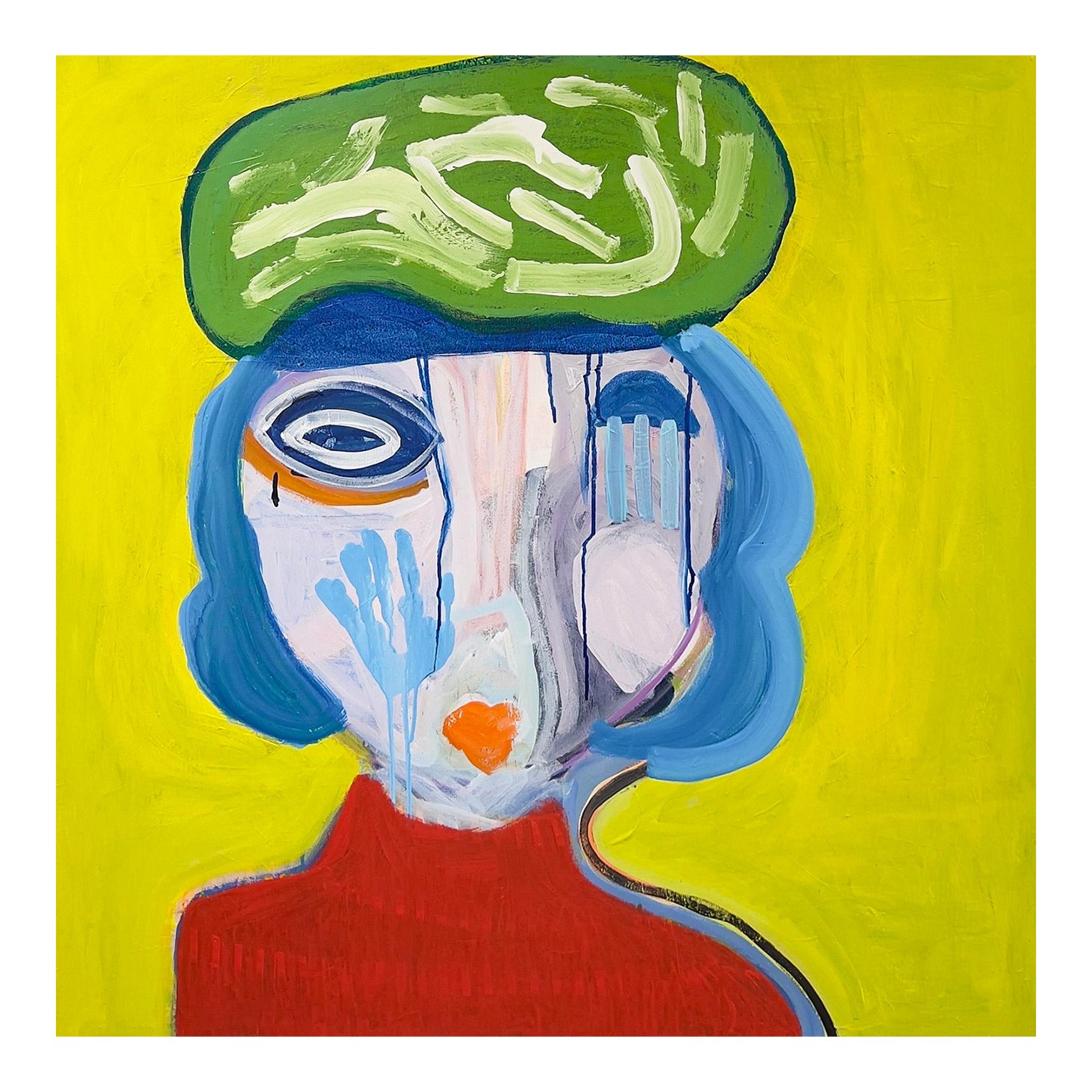 Aleea Jaques, "Anais" Original Abstract Portrait Painting | Chairish