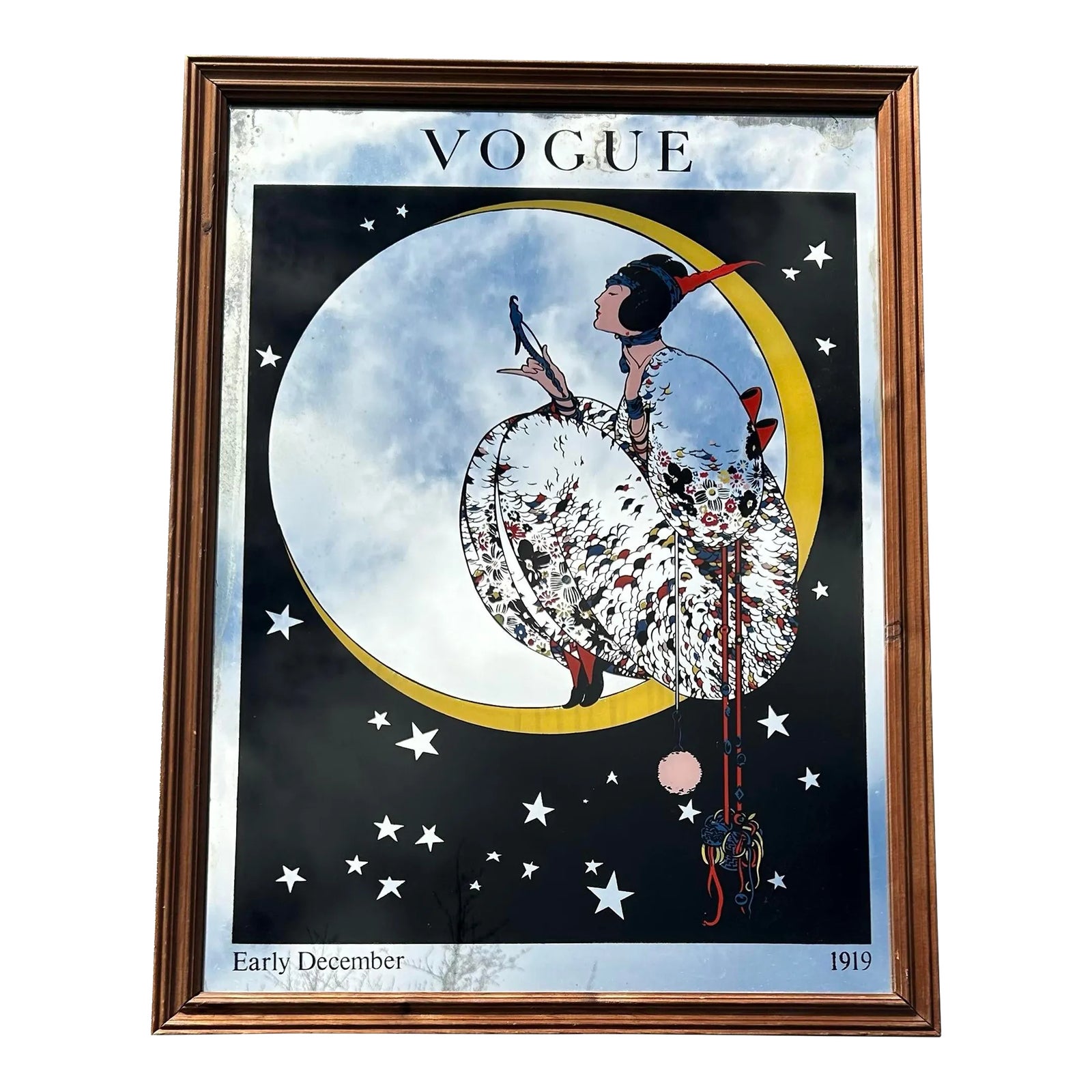 Art Deco Vogue Magazine Cover Mirror | Chairish