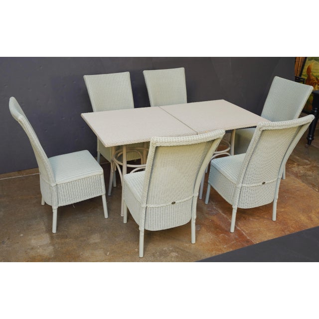 Lloyd Loom Table and Chairs Set From England (Six Chairs, Two Tables ...