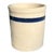 Small Vintage Farmhouse Stoneware Crock or Vase in Cream With Blue ...