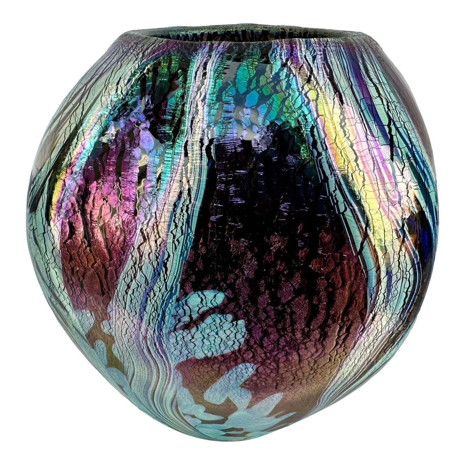 2012 Robert Eickholt Studio Art Glass Vase | Chairish