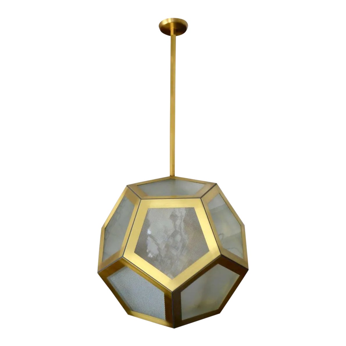 Large Geometric Pentagon Hanging Lantern | Chairish
