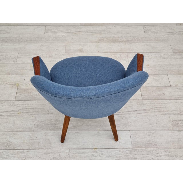 1960s, Danish Design, Lounge Chair, Furniture Wool Fabric, Teak | Chairish