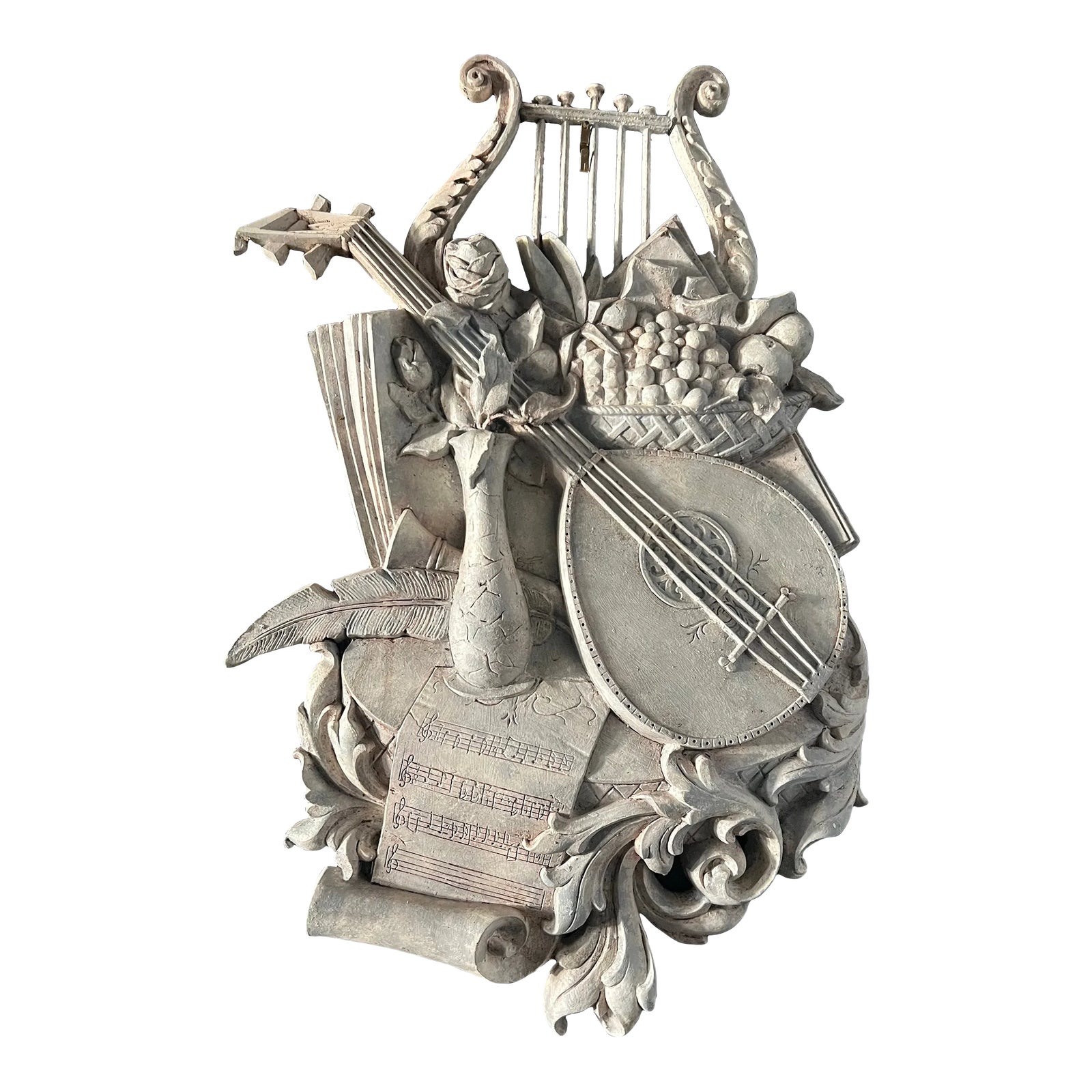 Vintage Mid 20th Century Italian Fiberglass Plate With Musical ...