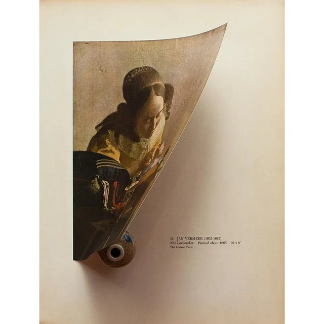1954 After Jan Vermeer "The Lacemaker", Vintage Full-Color Print | Chairish