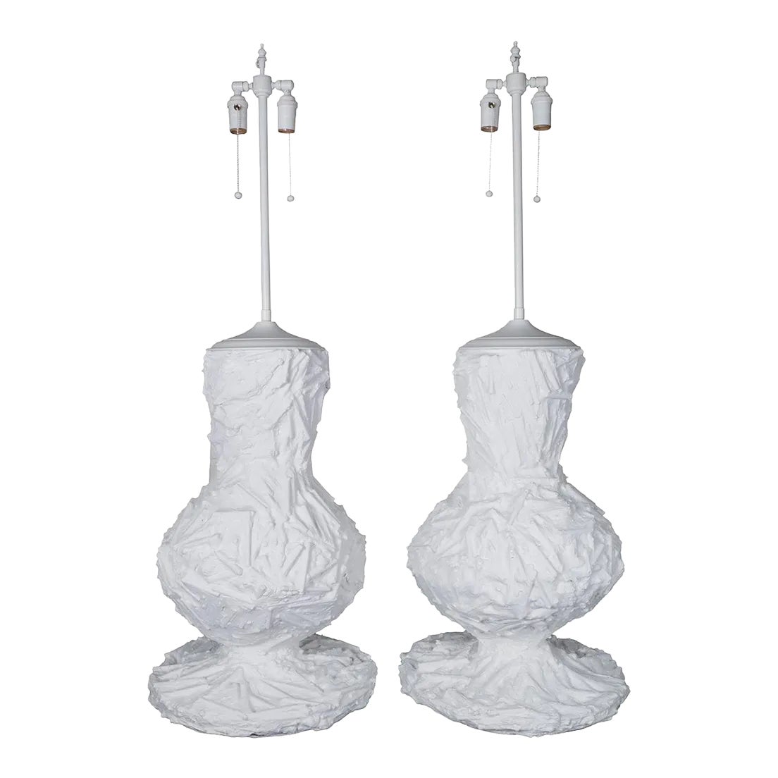 Pair of Monumental Composition Table Lamps | Chairish