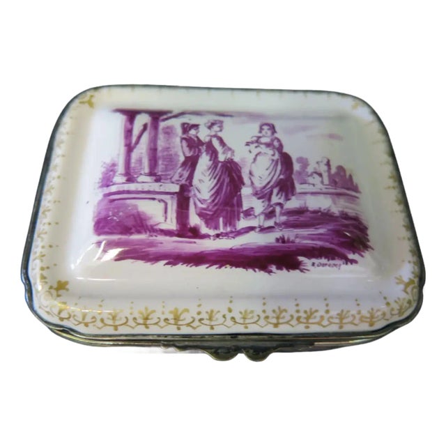 Vintage Porcelain Trinket Box | Chairish