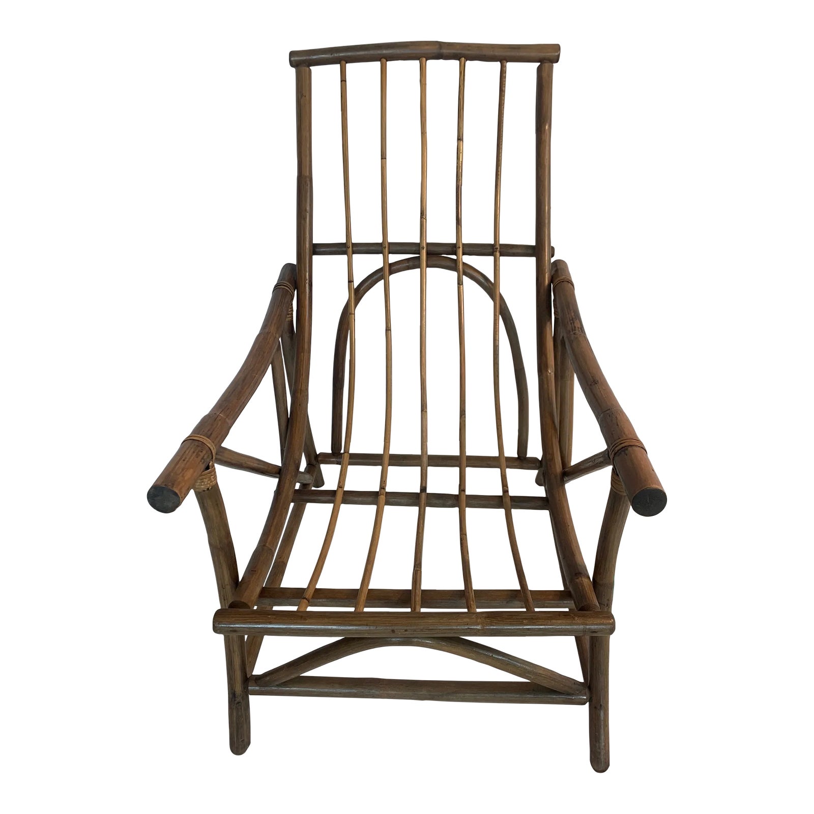 1960s Vintage Bamboo Lounge Chair | Chairish