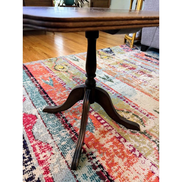 1950s Antique Walnut Candlestick Side Table | Chairish