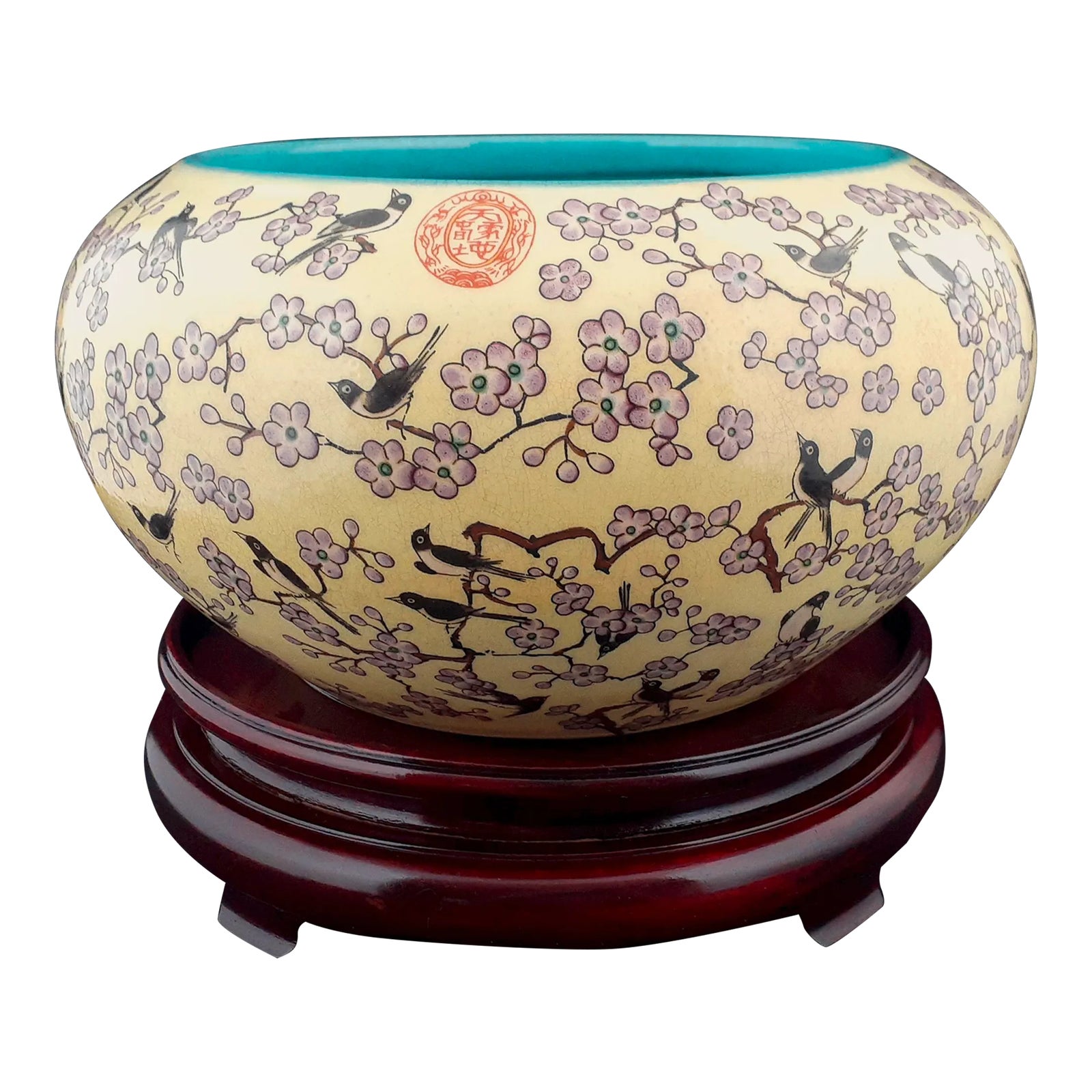 Early 20th Century Chinese Porcelain Da Ya Zhai Bird and Flower Bowl ...