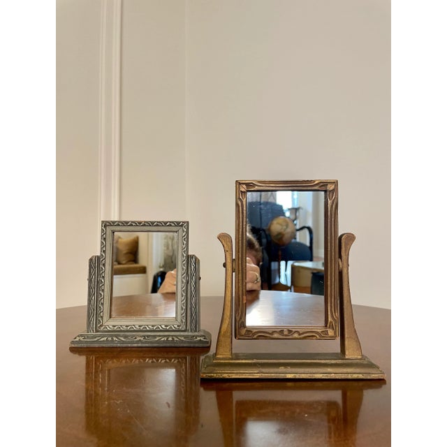 Antique 1920's Art Deco Standing Mirrors, a Pair | Chairish