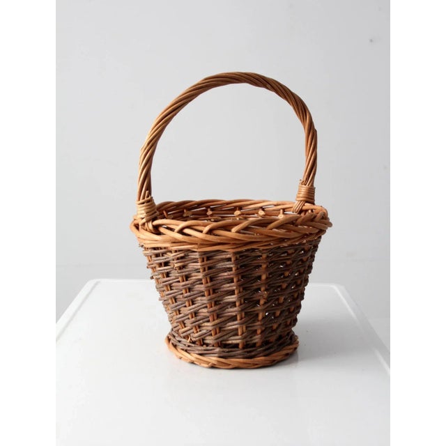 Vintage Wicker Basket | Chairish
