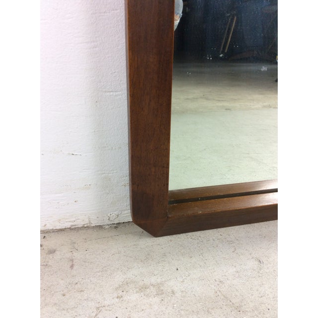Mid Century Modern Mirror With Walnut Frame | Chairish