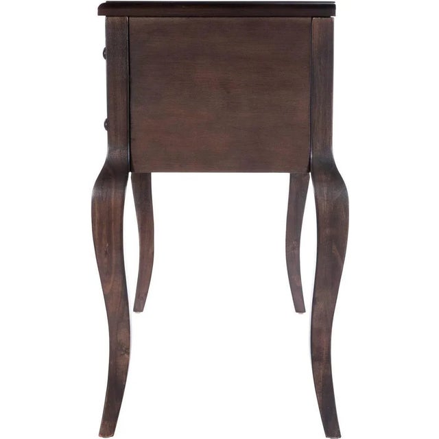 Cabriole Legs Coffee Distressed Desk | Chairish