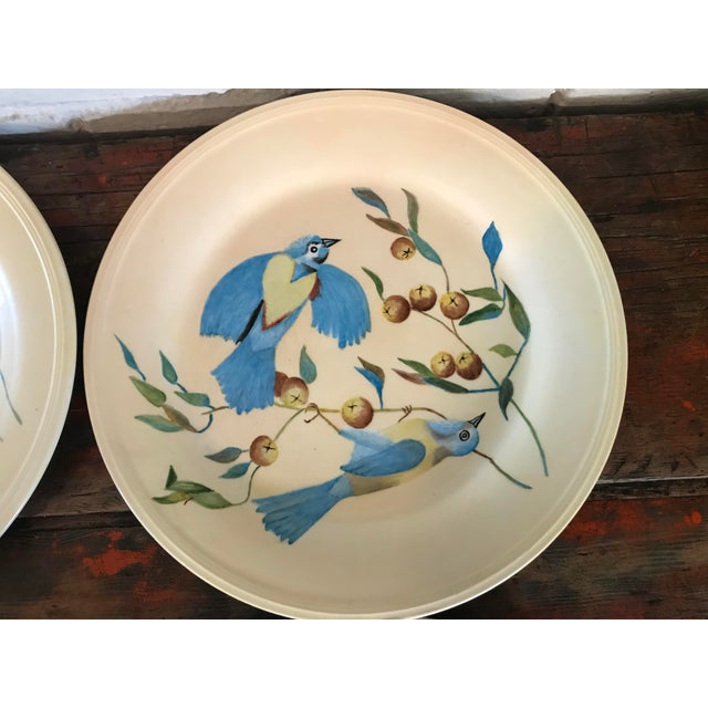 1940s Vintage Hand-Painted Decorative Plates - Set of 4 | Chairish