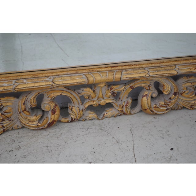 Ornate Gold Finish Rectangular Beveled Glass Mirror | Chairish