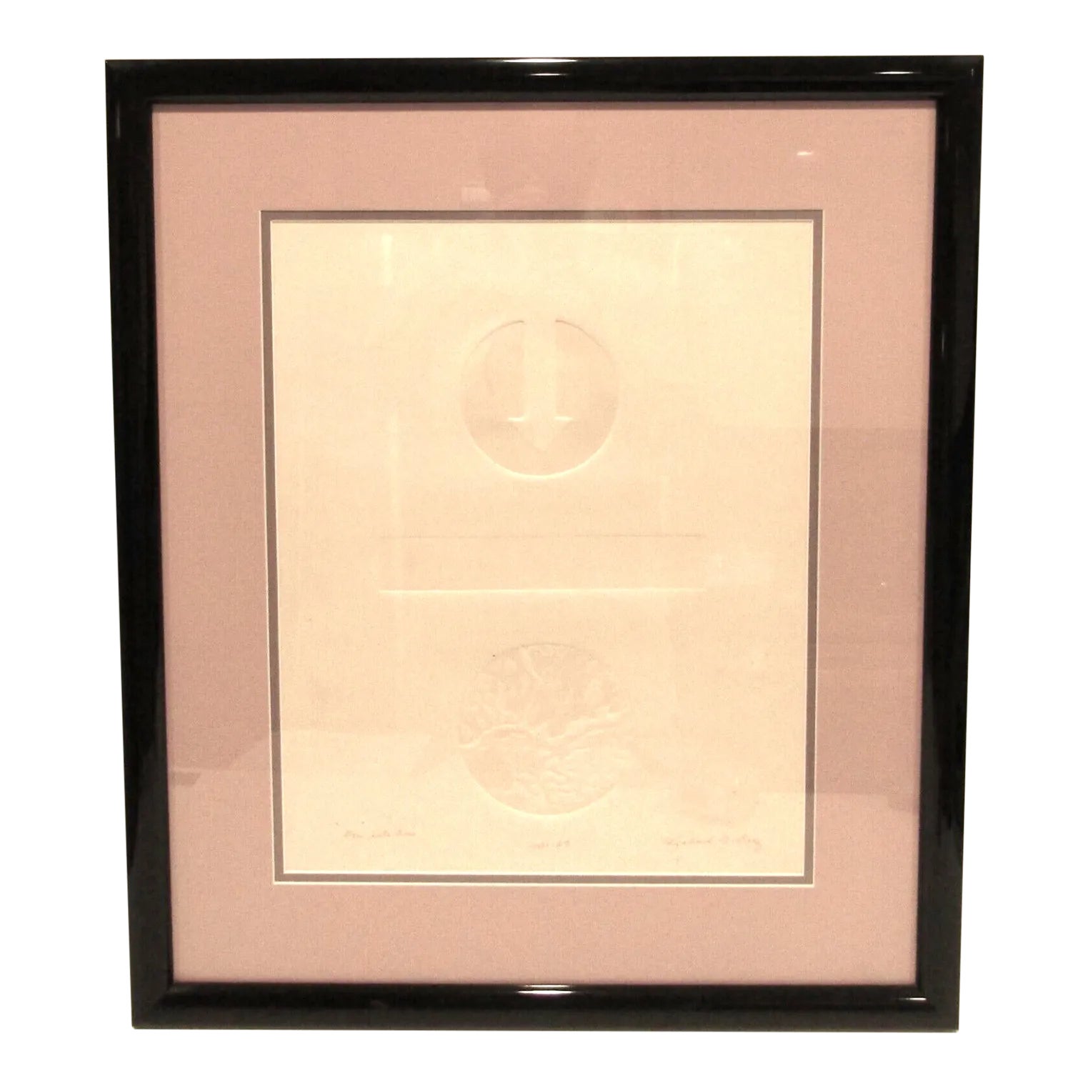 1969 Richard A. Dietz Embossed Lithograph "One Into One" | Chairish