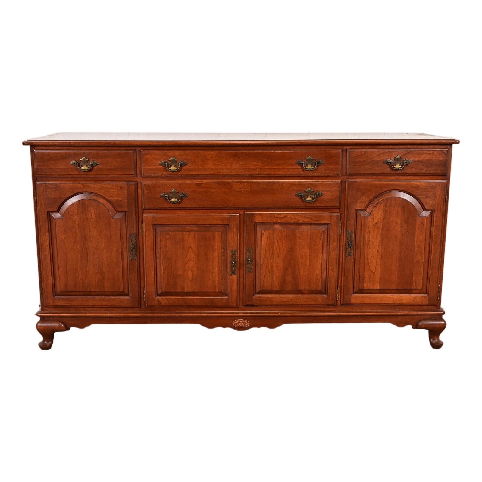 Ethan Allen American Colonial Solid Cherry Wood Sideboard Credenza ...