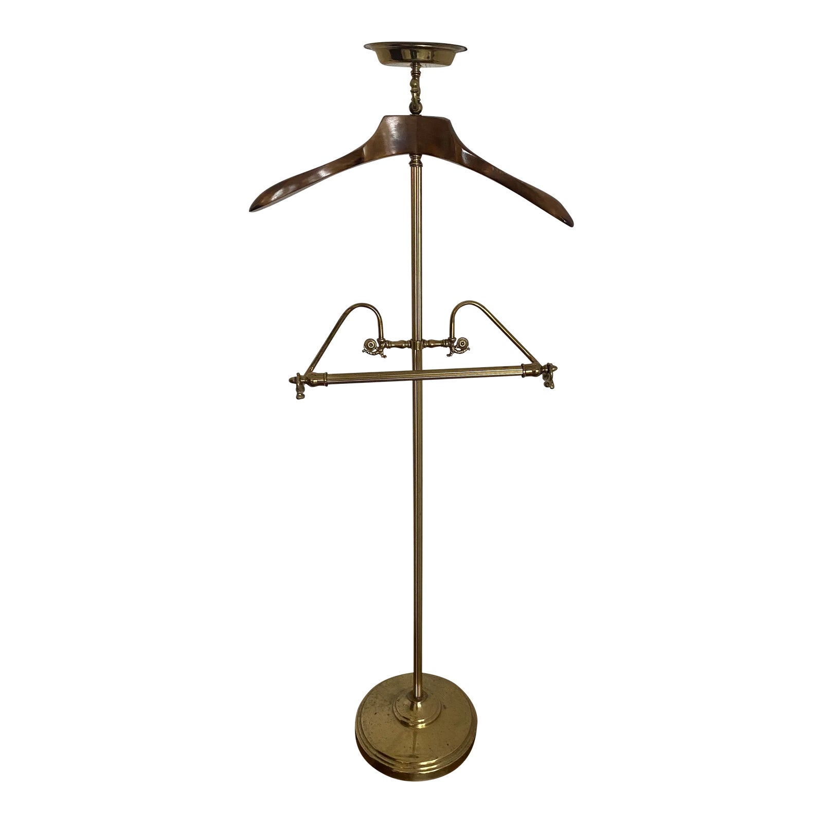 Antique Victorian Brass and Wood Valet Mens Butler With Tray in the ...