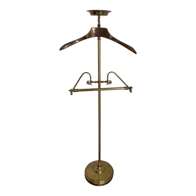 Antique Victorian Brass and Wood Valet Mens Butler With Tray in the ...
