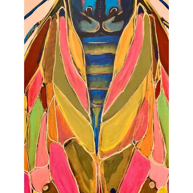 Organic Modern “17 Years” Insect Giclee on Canvas | Chairish