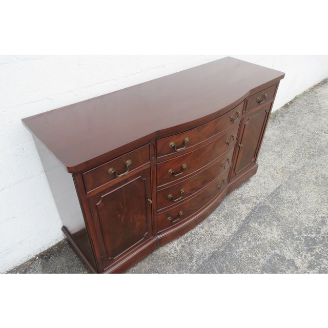 Flame Mahogany Server Buffet Sideboard Credenza Bathroom Vanity | Chairish