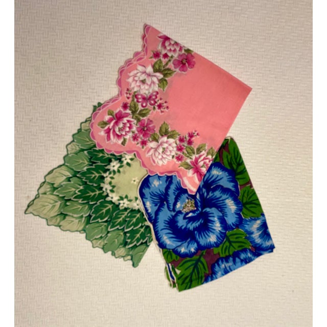 1930s Colorful Vintage Handkerchiefs- Set of 3 | Chairish
