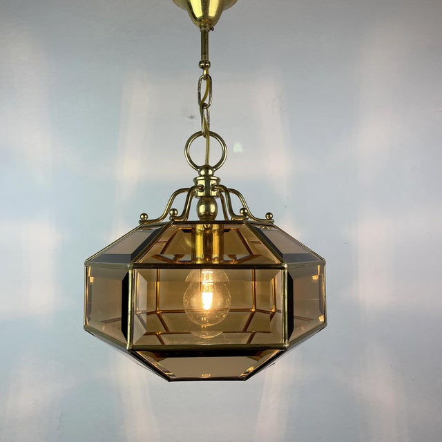 Vintage 1960s Diamond Pendant Lamp Italy | Chairish