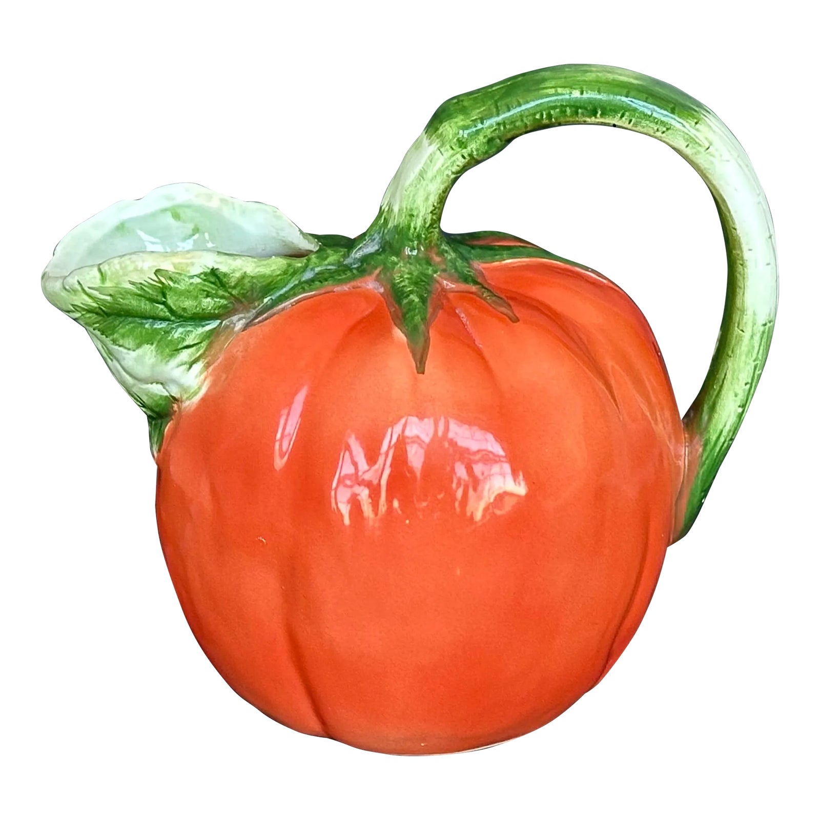 Decorative Ceramic Tomato Pitcher | Chairish