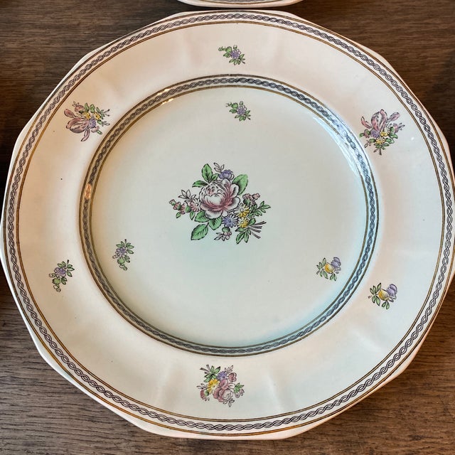 Vintage Adams Calyx Ware English Ironstone Dinner Plates-Set of 6 ...
