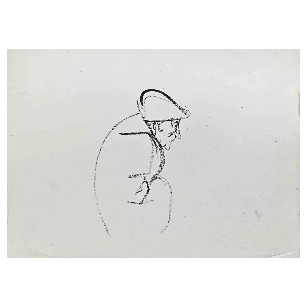 Hermann Paul, Portrait of an Man, Early 20th Century, Drawing | Chairish