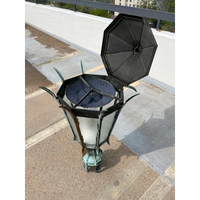 1920s Gothic City of Chicago Street Lantern in Cast Bronze Novalux for ...