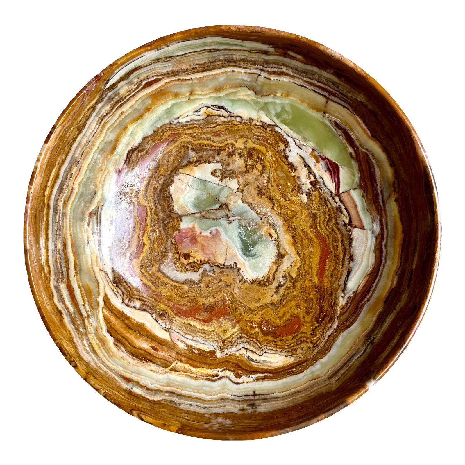 Vintage Solid Onyx Decorative Bowl | Chairish