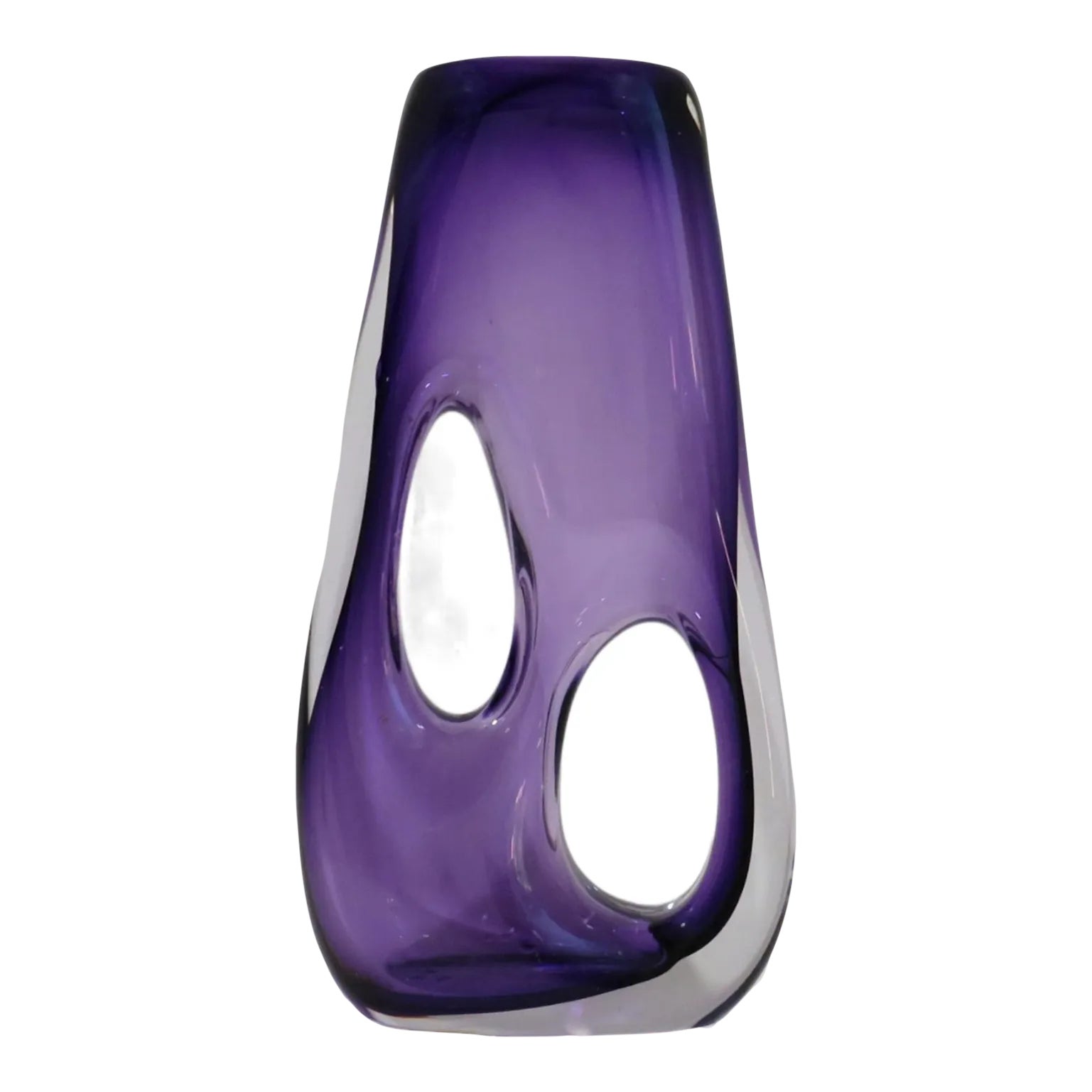 Adam Jablonski Purple Glass Vase | Chairish